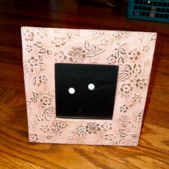 Accents | Vintage Ceramic Stone Light Pink Floral Design Standing ...